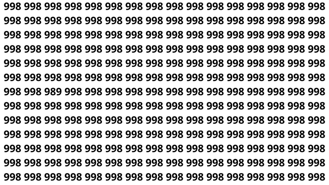 Só olhos atentos acham o 989 entre tantos 998 em poucos segundos - UAI ...