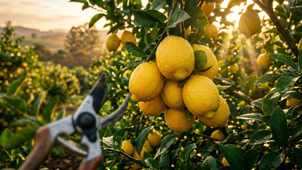 Como podar o limoeiro para obter frutos maiores retirando os galhos ...