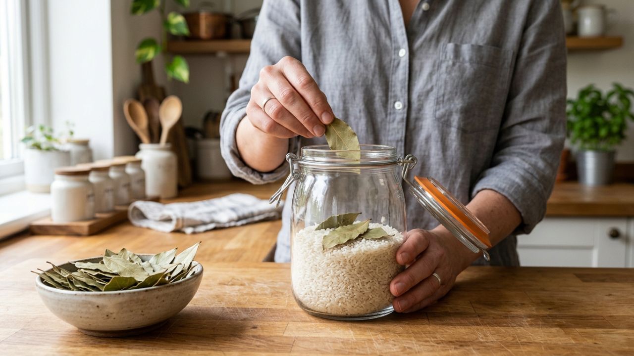 Colocar três folhas de louro dentro do pote de arroz cru: para que ...