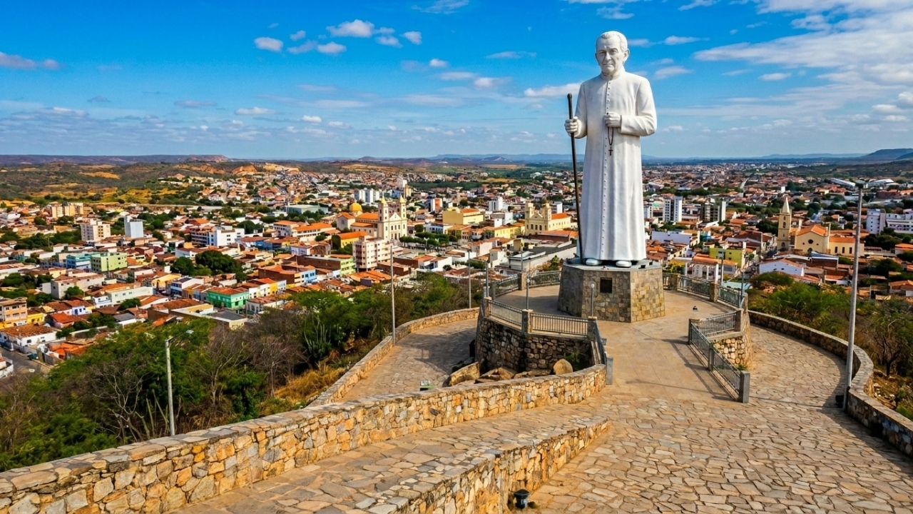 Essa Meca da Fé no sertão cearense fica a 490 km de Fortaleza e abriga ...